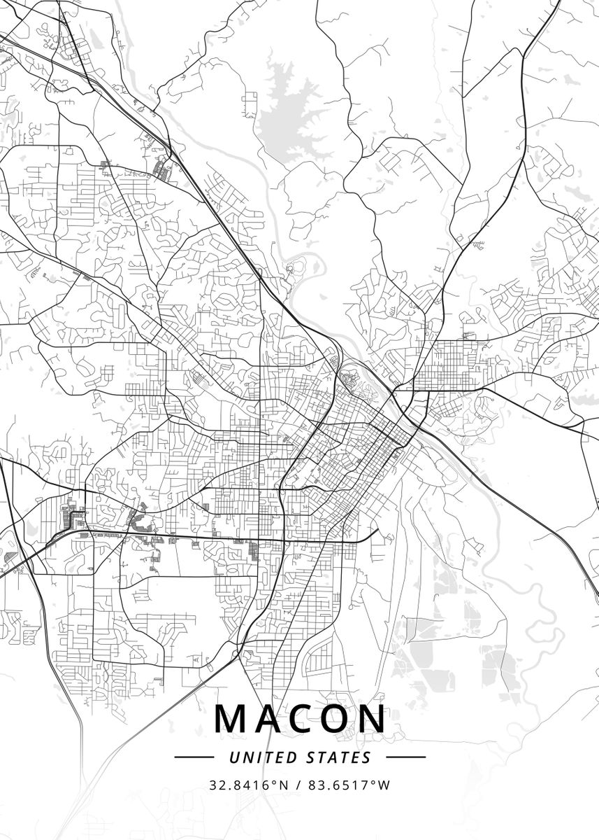 'Macon United States' Poster, picture, metal print, paint by Designer ...