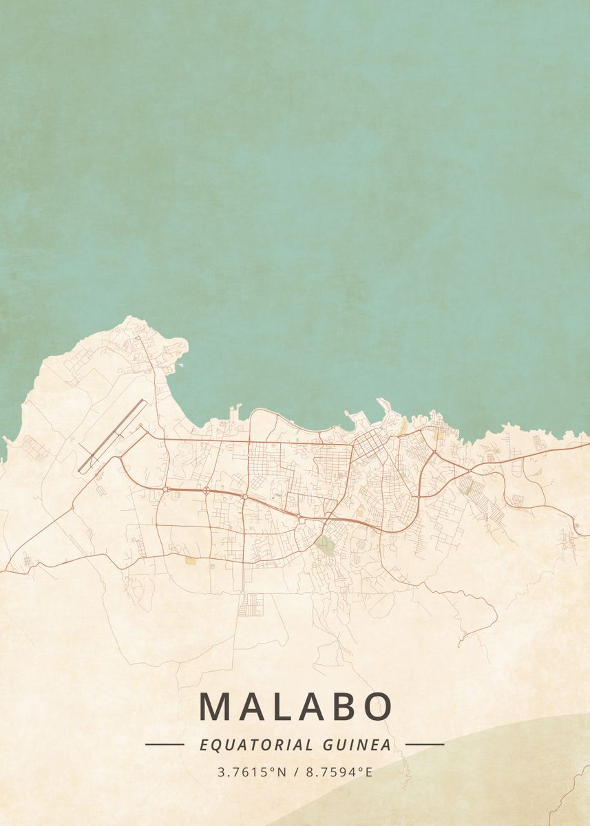 'Malabo Equatorial Guinea' Poster, picture, metal print, paint by ...