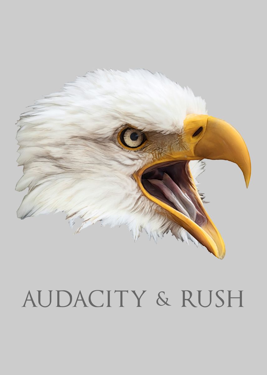 'Bald Eagle Audacity Rush' Poster, picture, metal print, paint by Art ...