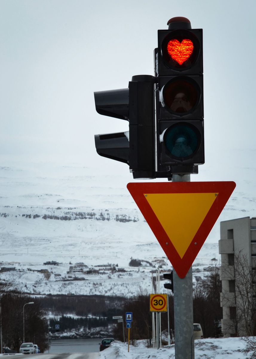 'Iceland Traffic Light' Poster, picture, metal print, paint by Mark ...