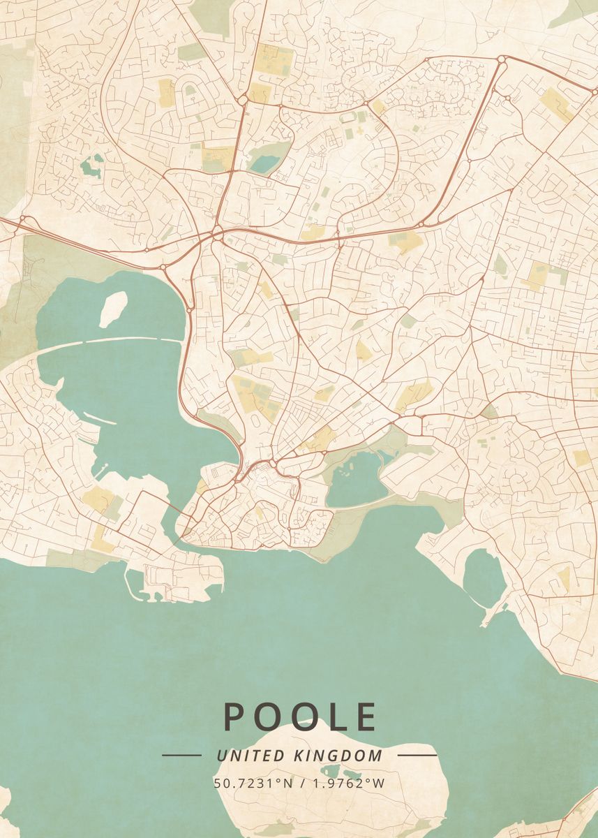 'Poole United Kingdom' Poster, picture, metal print, paint by Designer ...