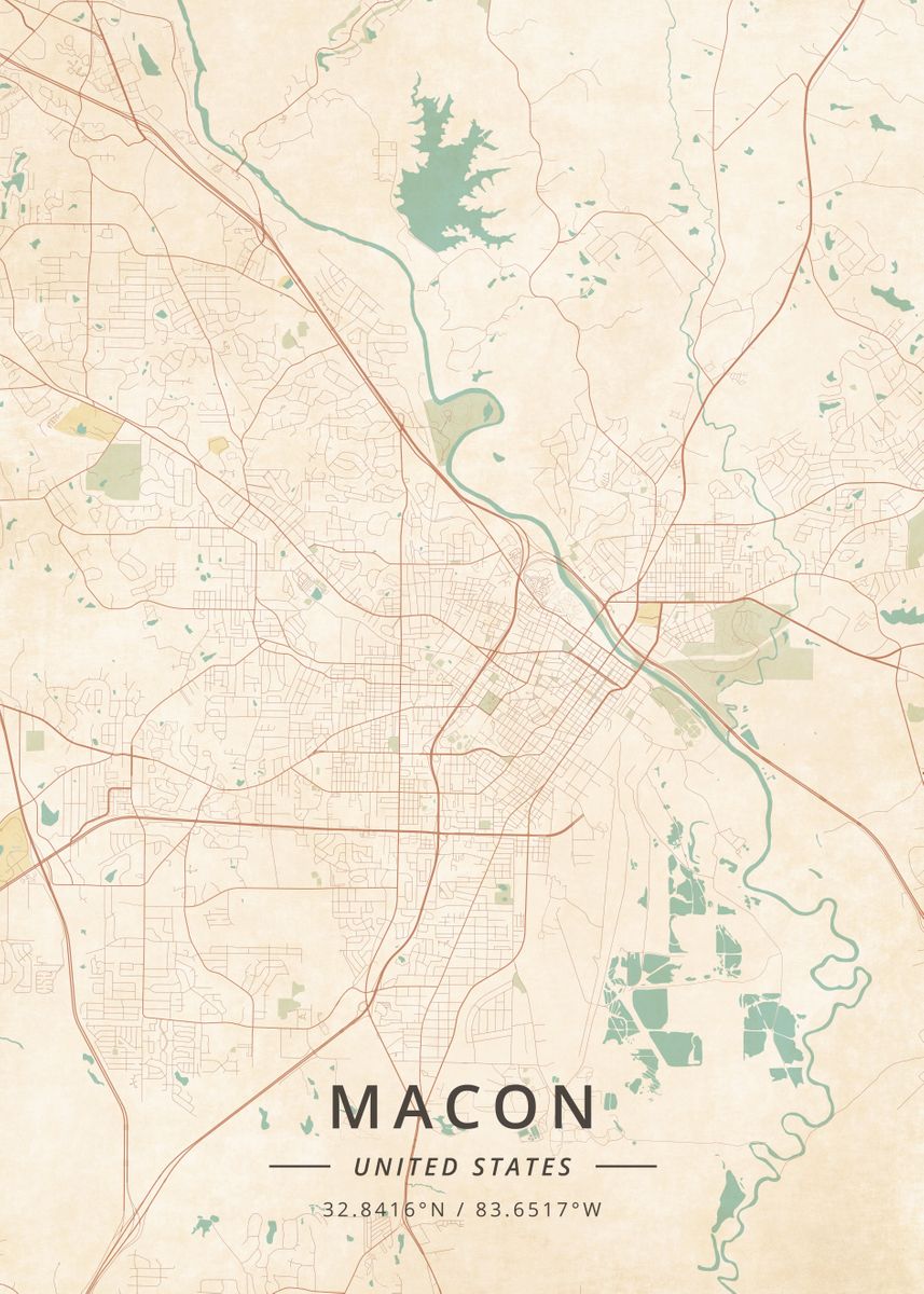 'Macon United States' Poster, picture, metal print, paint by Designer ...