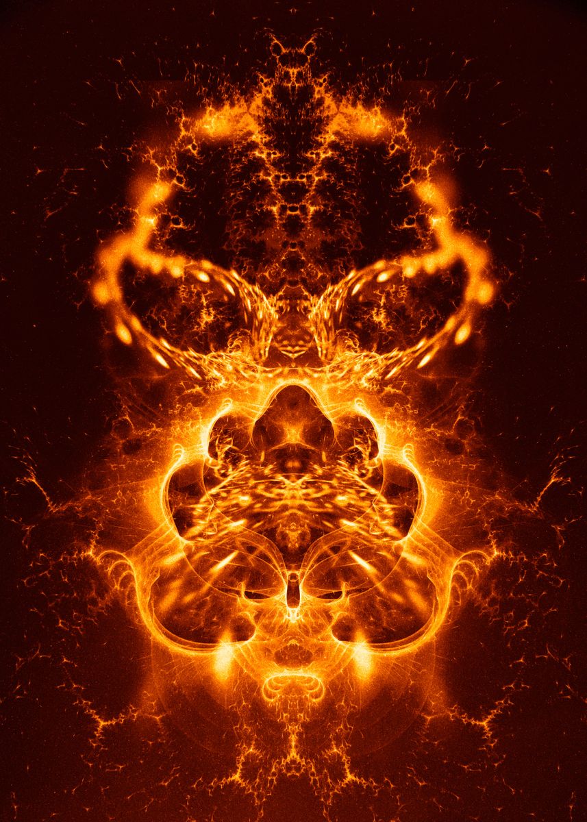 'Abstract Fire Artwork 04' Poster, picture, metal print, paint by ...