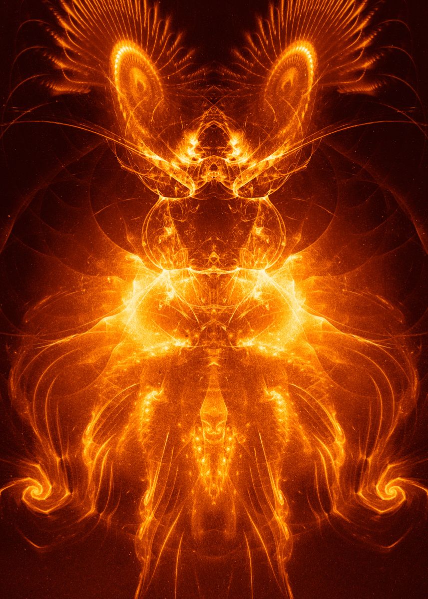 'Abstract Fire Artwork 01' Poster by Gerald | Displate