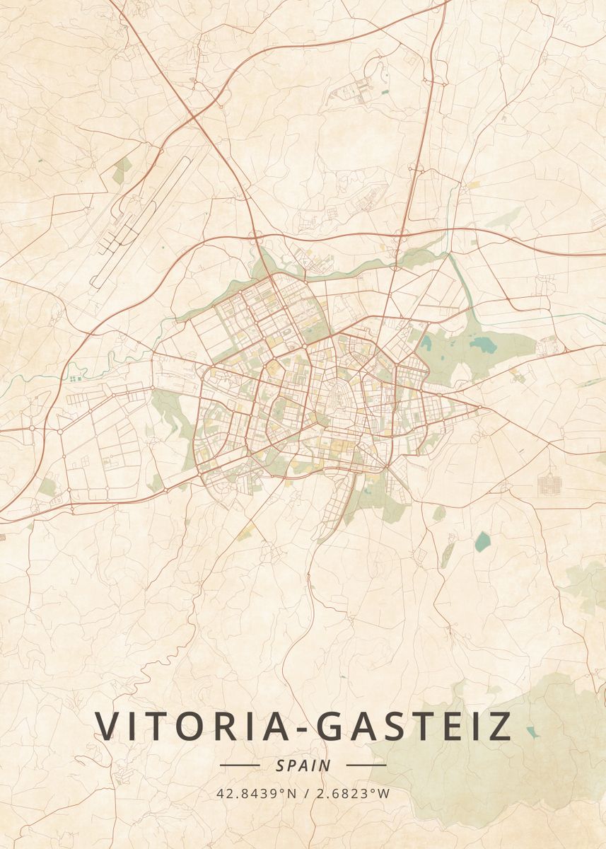 'VitoriaGasteiz Spain' Poster, picture, metal print, paint by Designer ...