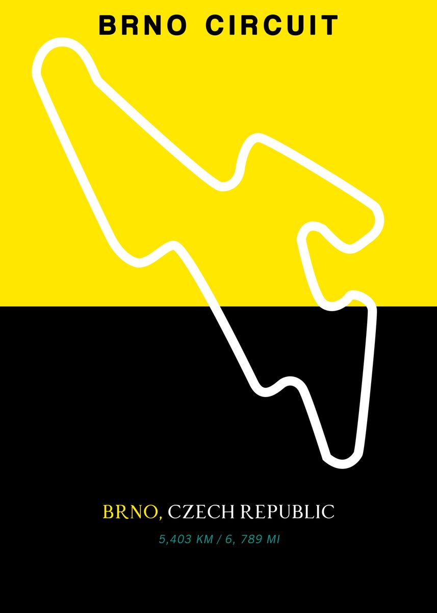 'Brno Circuit' Poster, picture, metal print, paint by nofa aji zatmiko ...