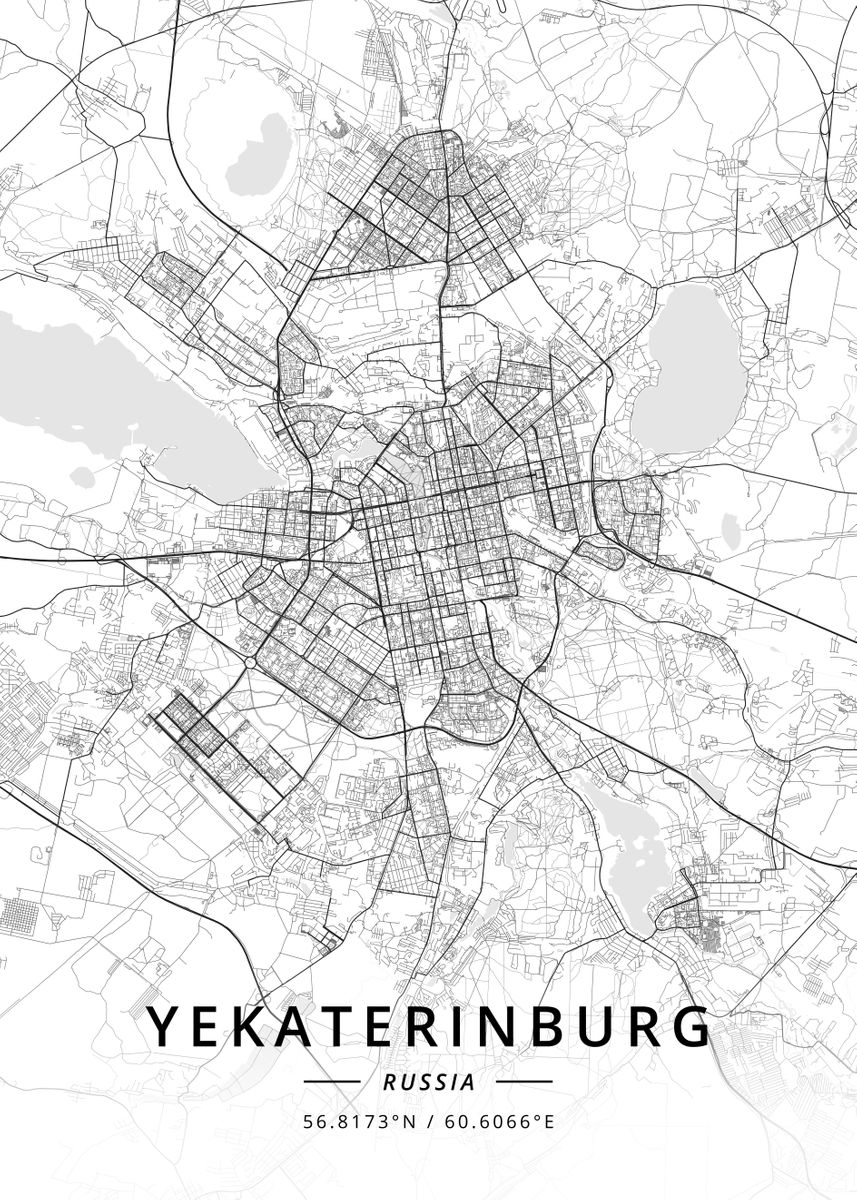 'Yekaterinburg Russia' Poster, picture, metal print, paint by Designer ...