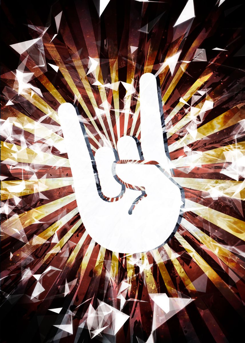 'Rock on ' Poster, picture, metal print, paint by MCAshe Art | Displate