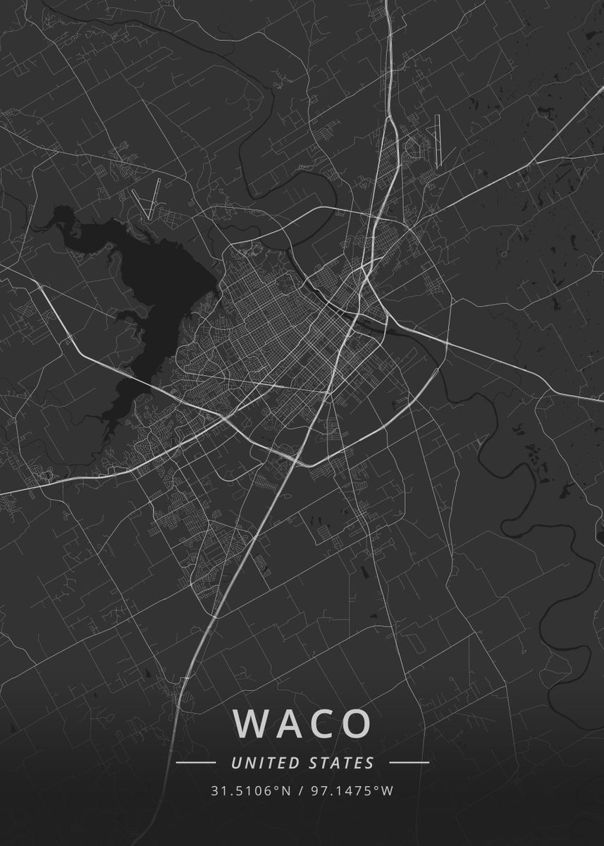 'Waco United States' Poster, picture, metal print, paint by Designer ...