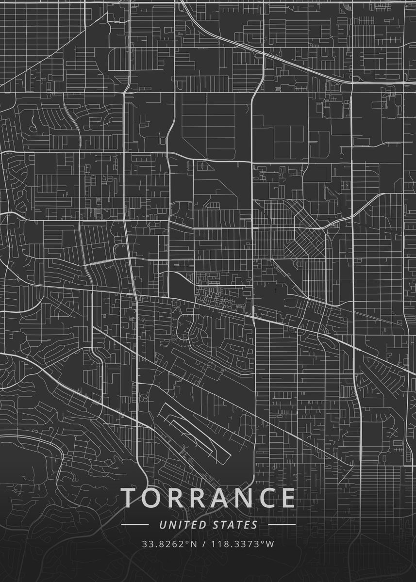 'Torrance United States' Poster by Designer Map Art | Displate