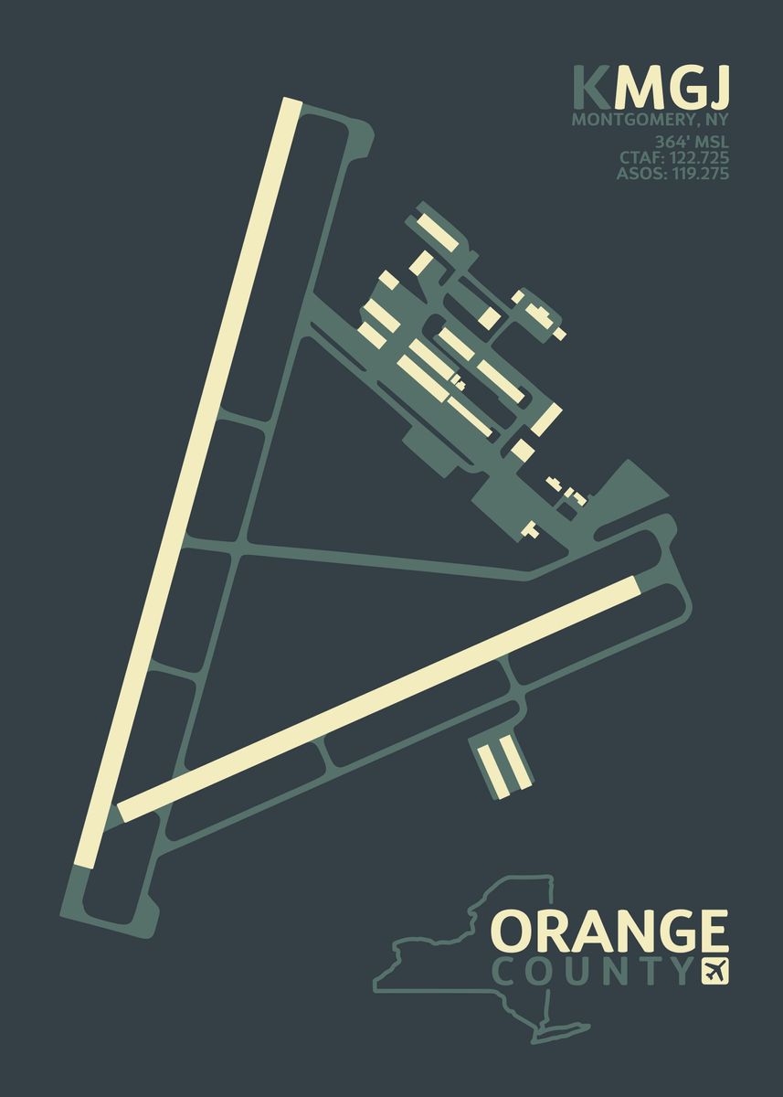 'Orange County Airport' Poster, picture, metal print, paint by Peter ...