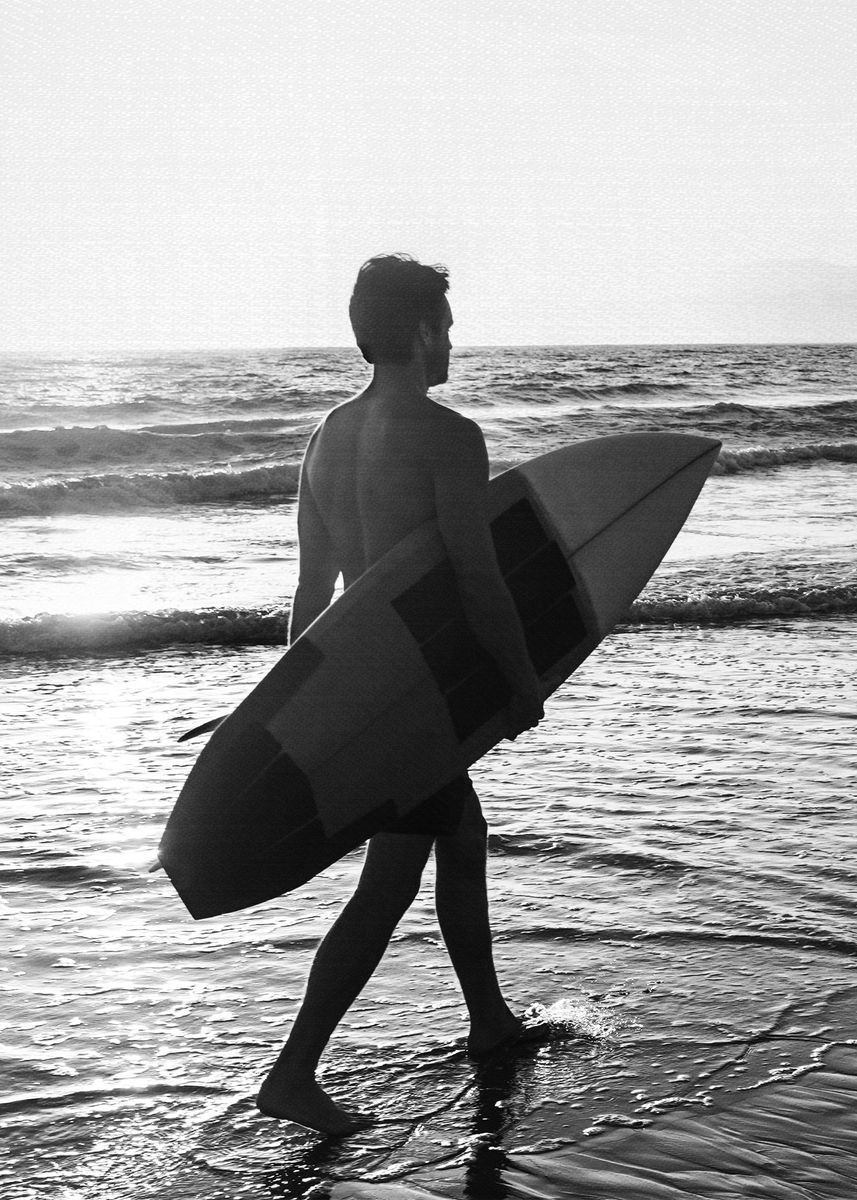 'Surf Man' Poster, picture, metal print, paint by Gal Design | Displate
