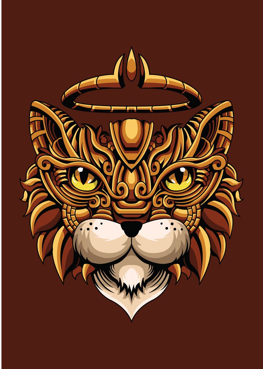 'Mythical Cat' Poster by Nizar wildani | Displate