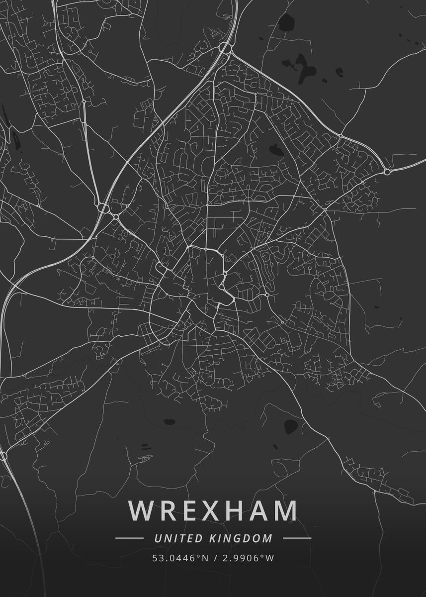 'Wrexham United Kingdom' Poster, picture, metal print, paint by ...