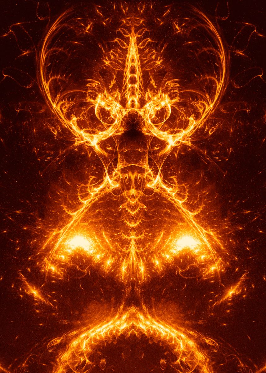 'Abstract Fire Artwork 03' Poster, picture, metal print, paint by ...