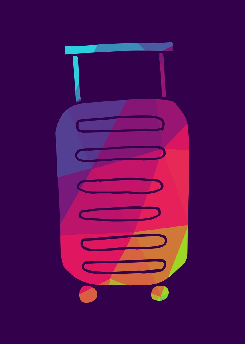 'Rainbow Polygon Bags 7' Poster, picture, metal print, paint by ...