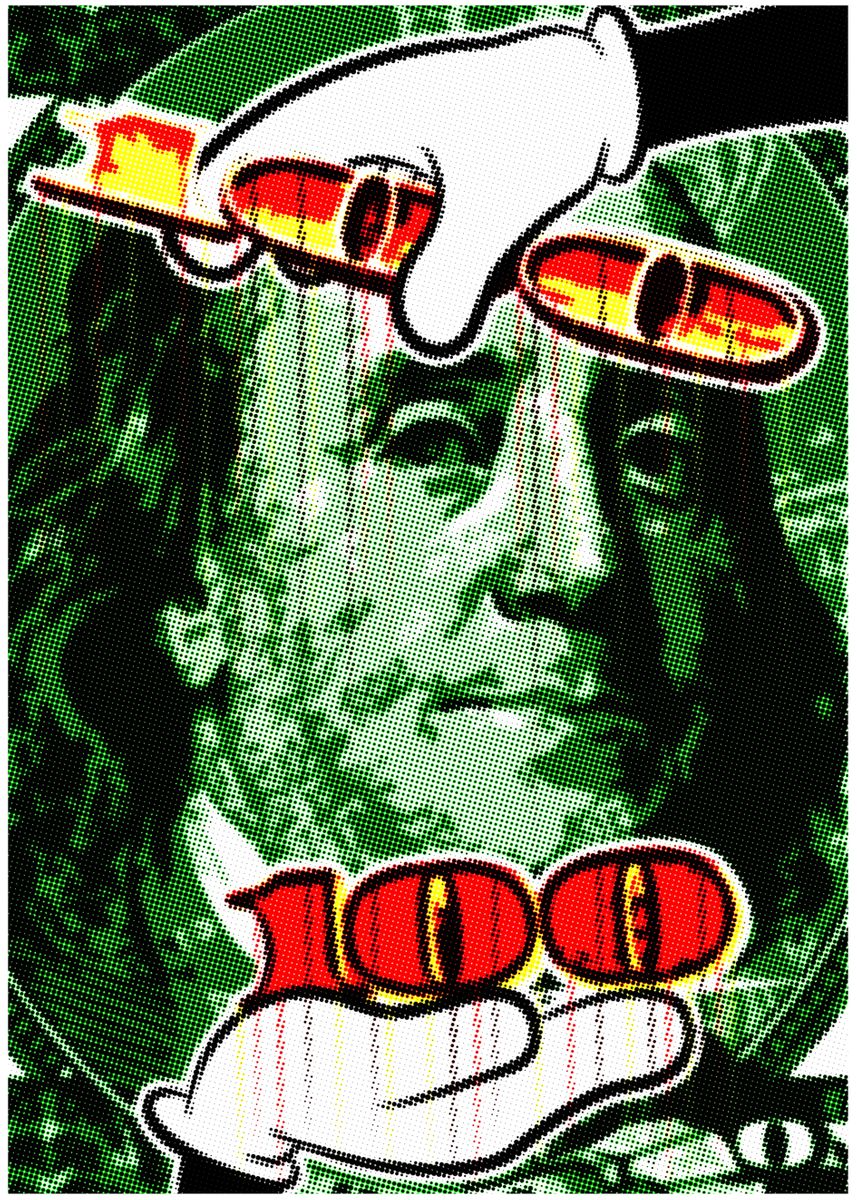 'Benjamin Franklin Bill' Poster by Cristian Mielu | Displate