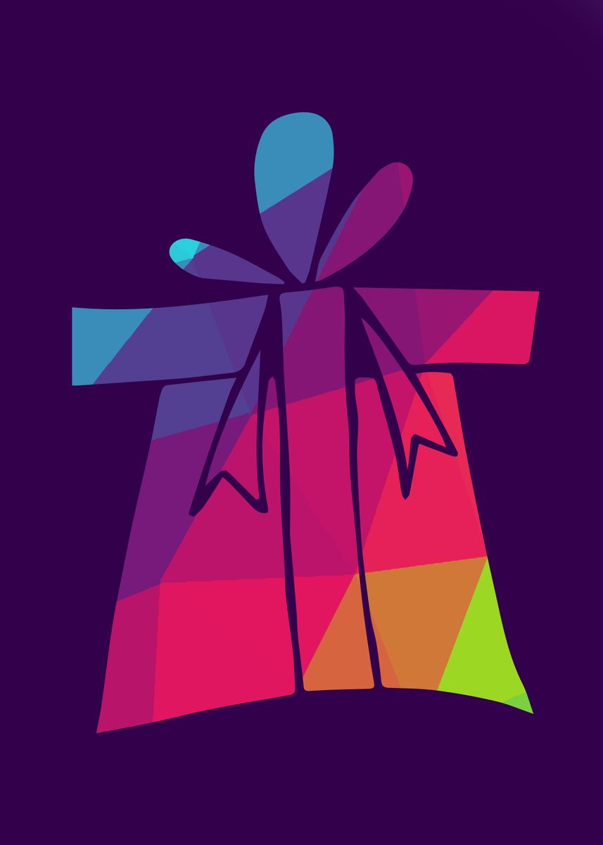 'Rainbow Polygon Gift 4' Poster by Maricris M | Displate