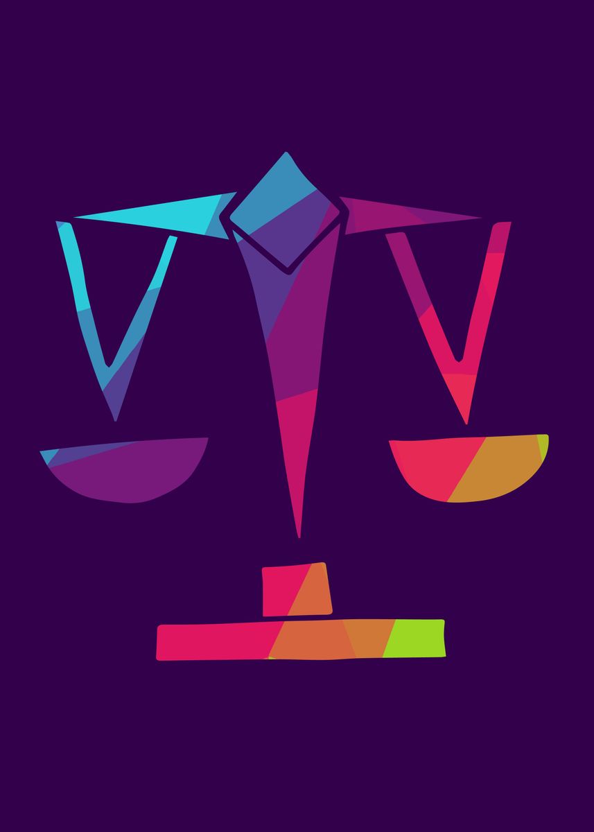 'Rainbow Balance Weight 6' Poster, picture, metal print, paint by ...