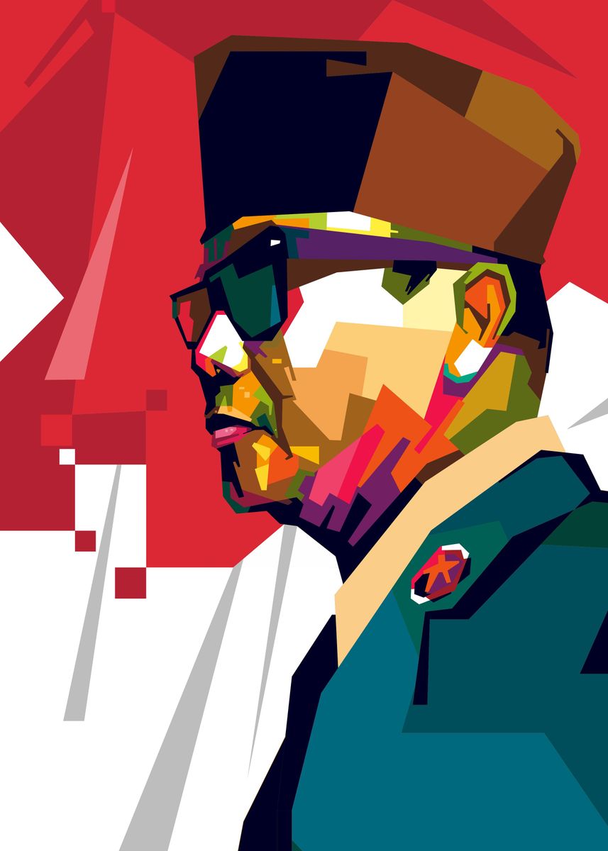 'Soekarno Portrait' Poster, picture, metal print, paint by Eki D Surya ...