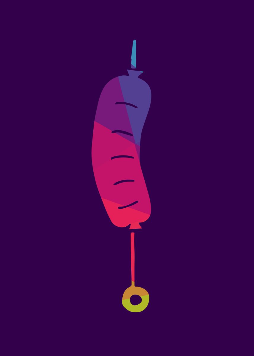 'Rainbow Barbecue Food 11' Poster, picture, metal print, paint by ...