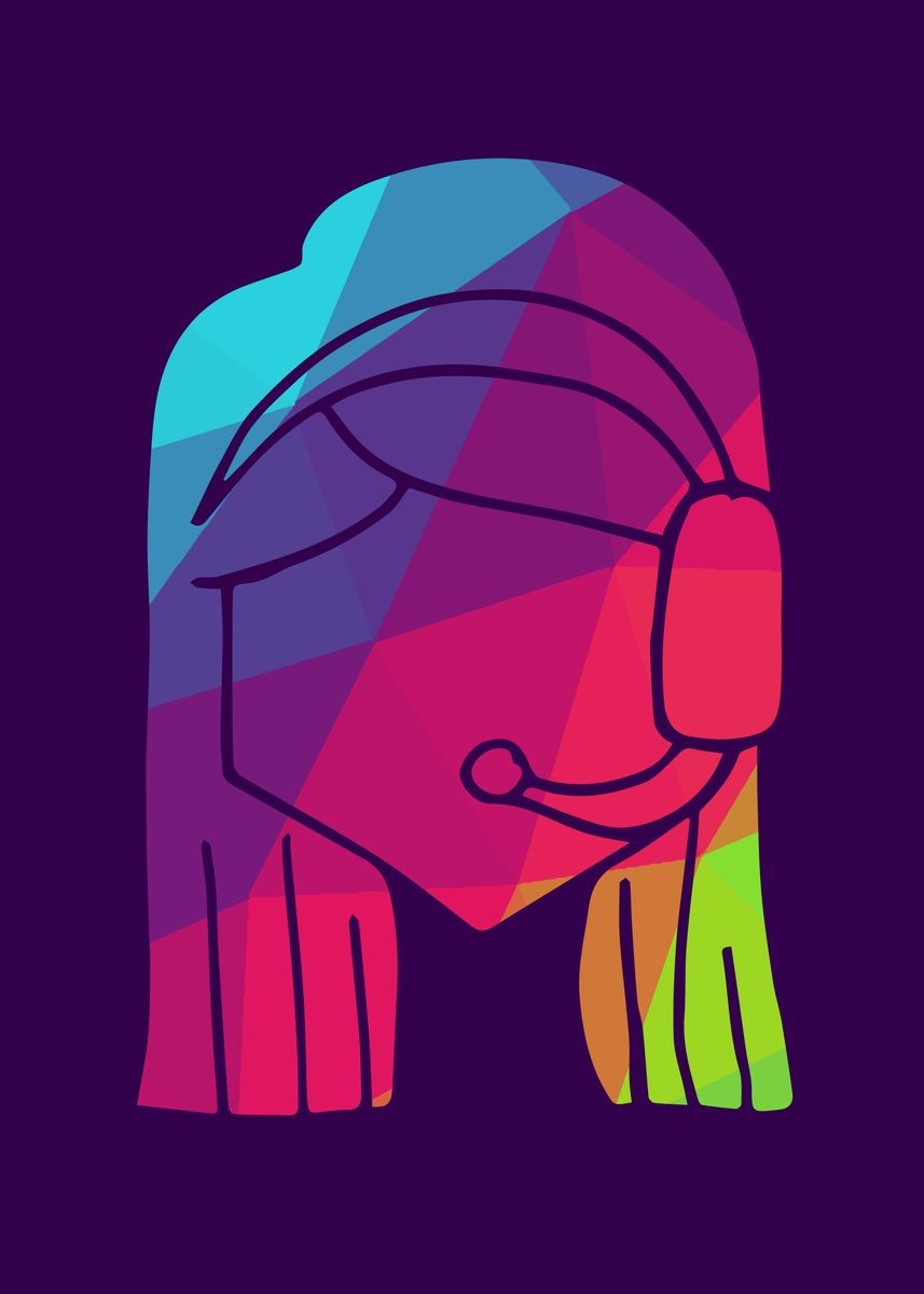 'Rainbow Gamer Girl 2' Poster by Maricris M | Displate