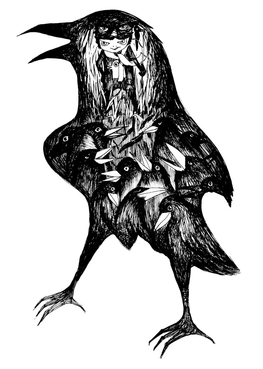 'Crow guard' Poster, picture, metal print, paint by Deep root Bkk ...