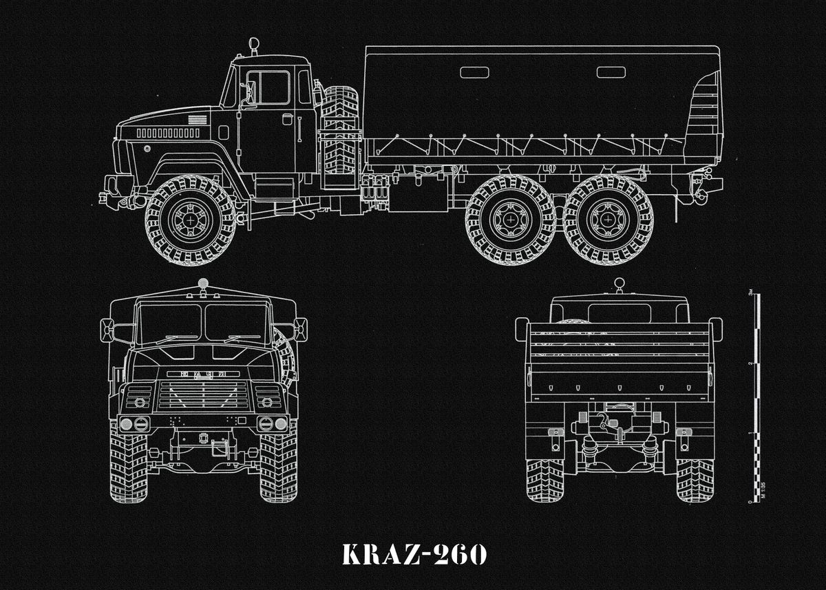'KRAZ 260' Poster by Blueprint Expert | Displate