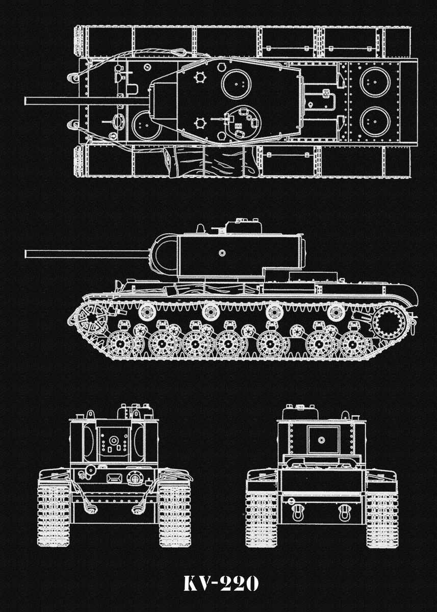 'KV 220' Poster, picture, metal print, paint by Blueprint Expert | Displate