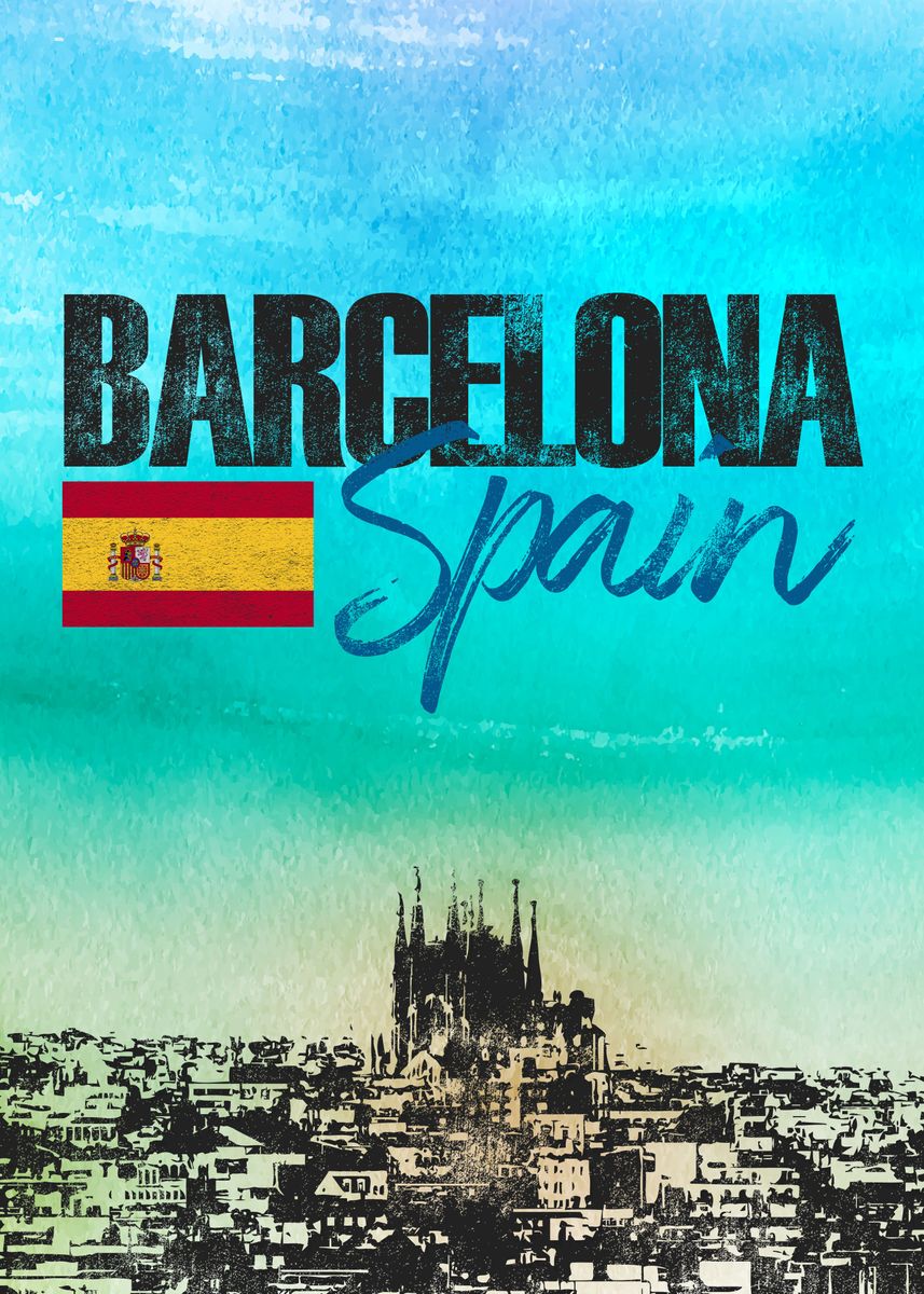 'Barcelona' Poster, picture, metal print, paint by Printed Artings ...