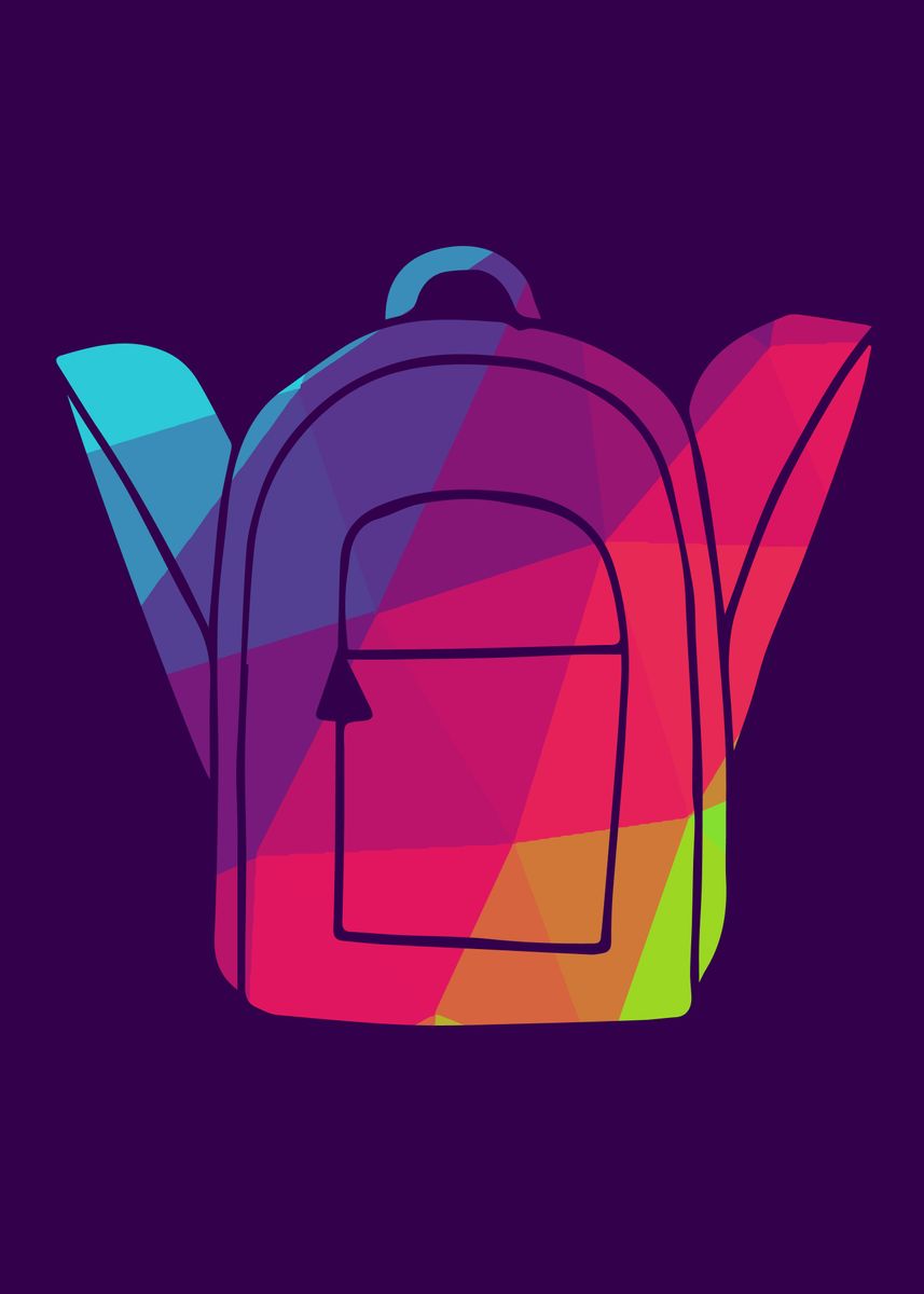 'Rainbow Polygon Bags 21' Poster by Maricris M | Displate