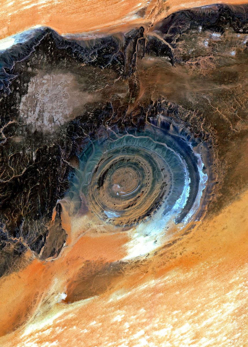 'Eye of the Sahara' Poster, picture, metal print, paint by Aardplaat ...