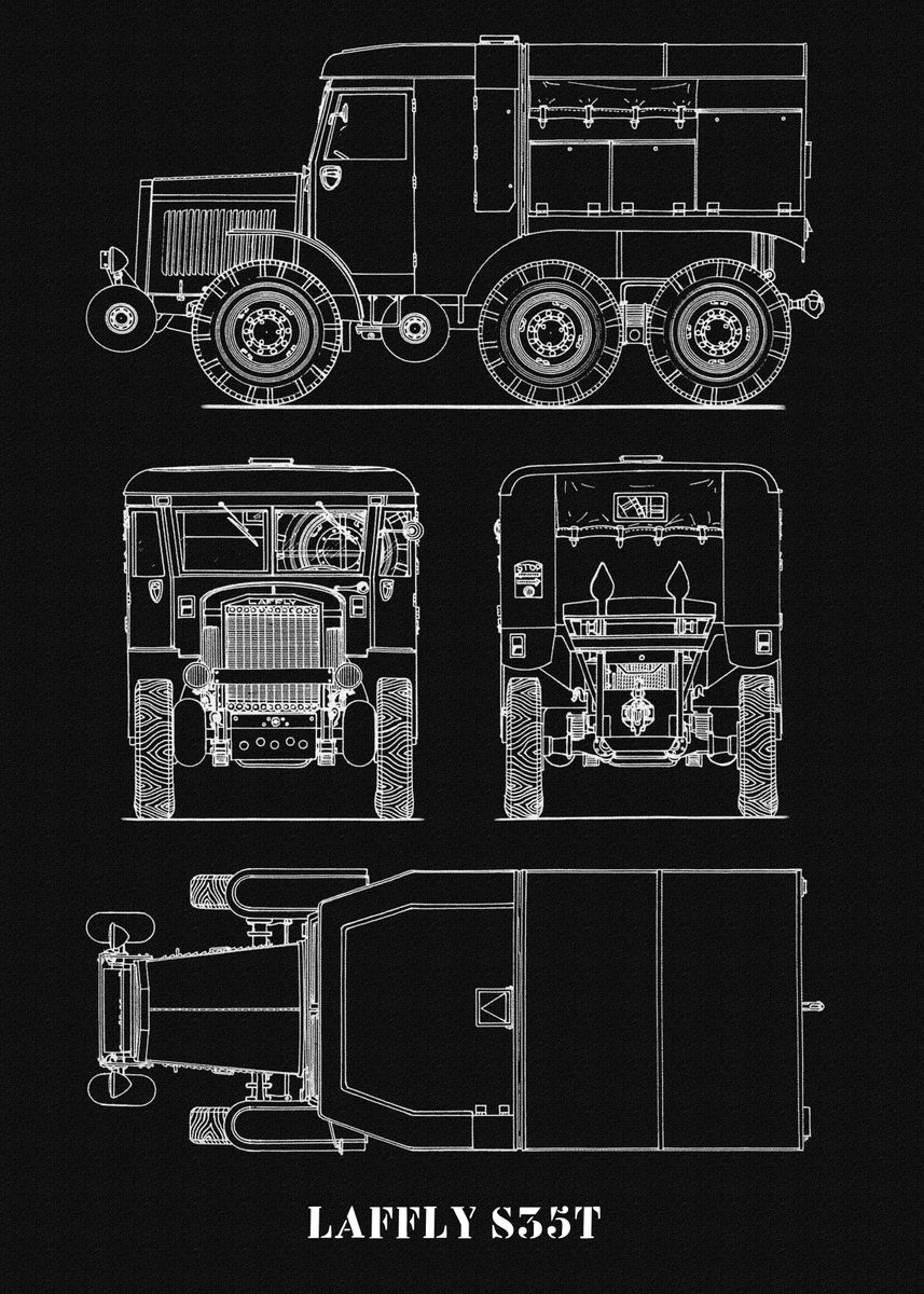 'LAFFLY S35T' Poster, picture, metal print, paint by Blueprint Expert ...