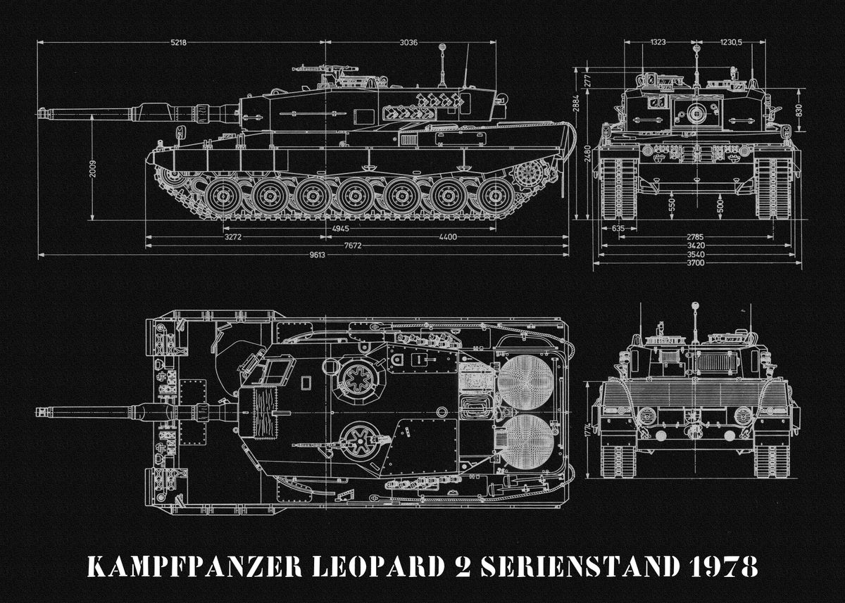 'KAMPFPANZER LEOPARD 2' Poster by Blueprint Expert | Displate