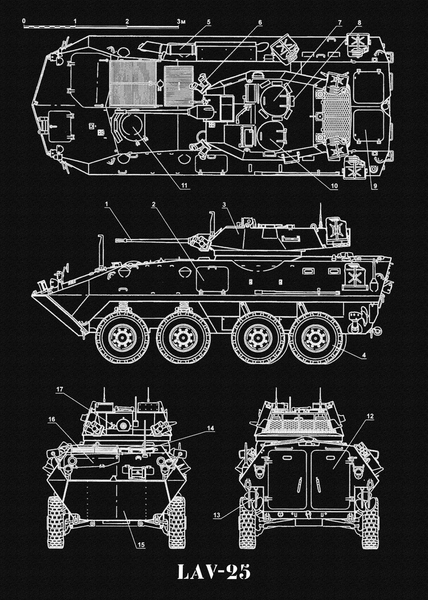 'LAV 25' Poster, picture, metal print, paint by Blueprint Expert | Displate