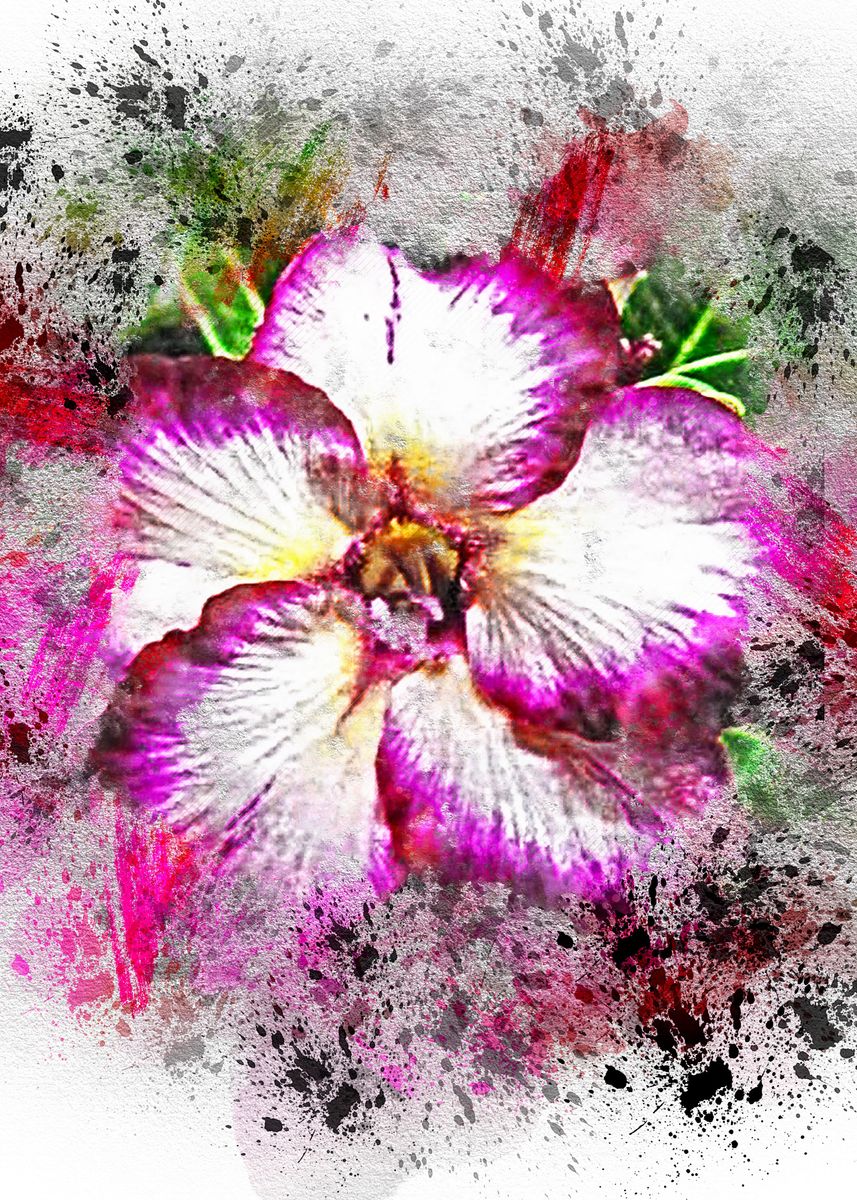 'Blooming flower' Poster by Mobilunik | Displate