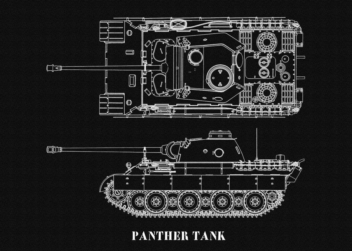 'PANTHER TANK' Poster by Blueprint Expert | Displate