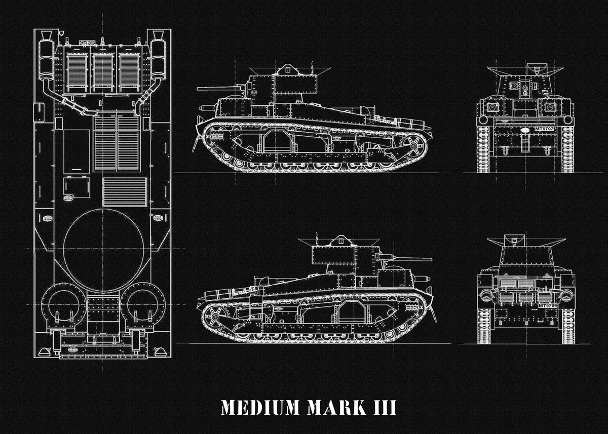 'MEDIUM MARK III' Poster by Blueprint Expert | Displate