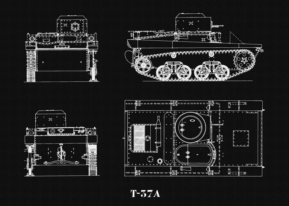 'T 37A' Poster by Blueprint Expert | Displate