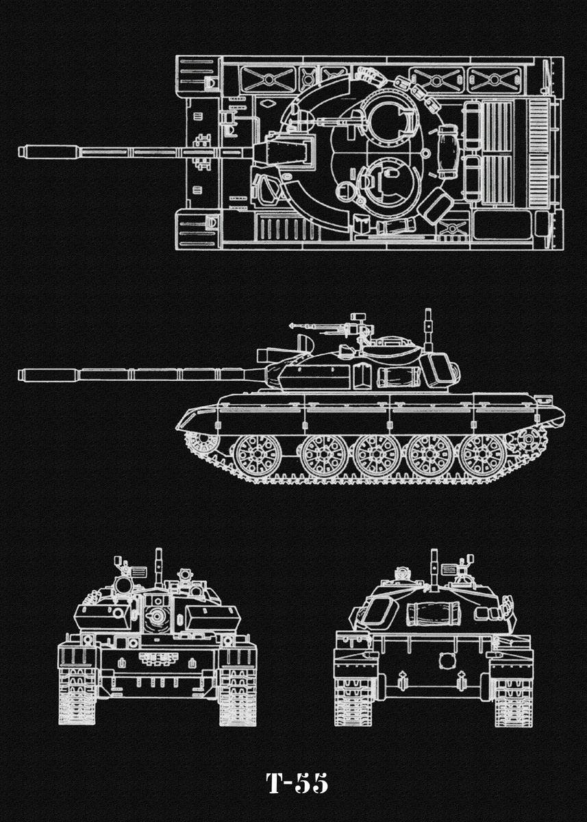 'T 55' Poster by Blueprint Expert | Displate