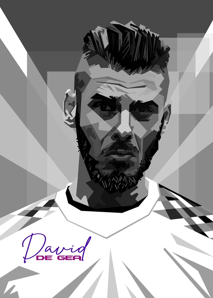 'David de Gea' Poster, picture, metal print, paint by Sobri Alkavie ...