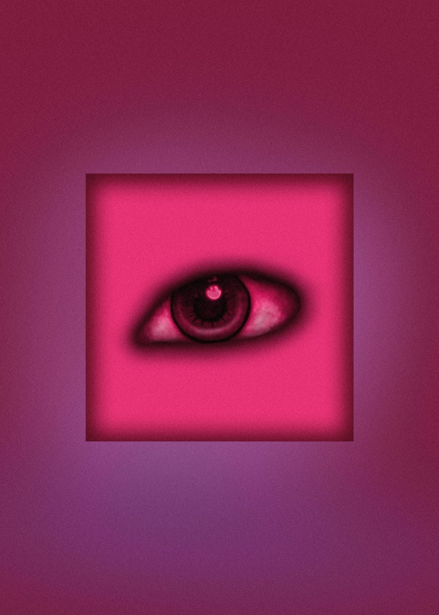'Pink Eye' Poster, picture, metal print, paint by MrMoth | Displate
