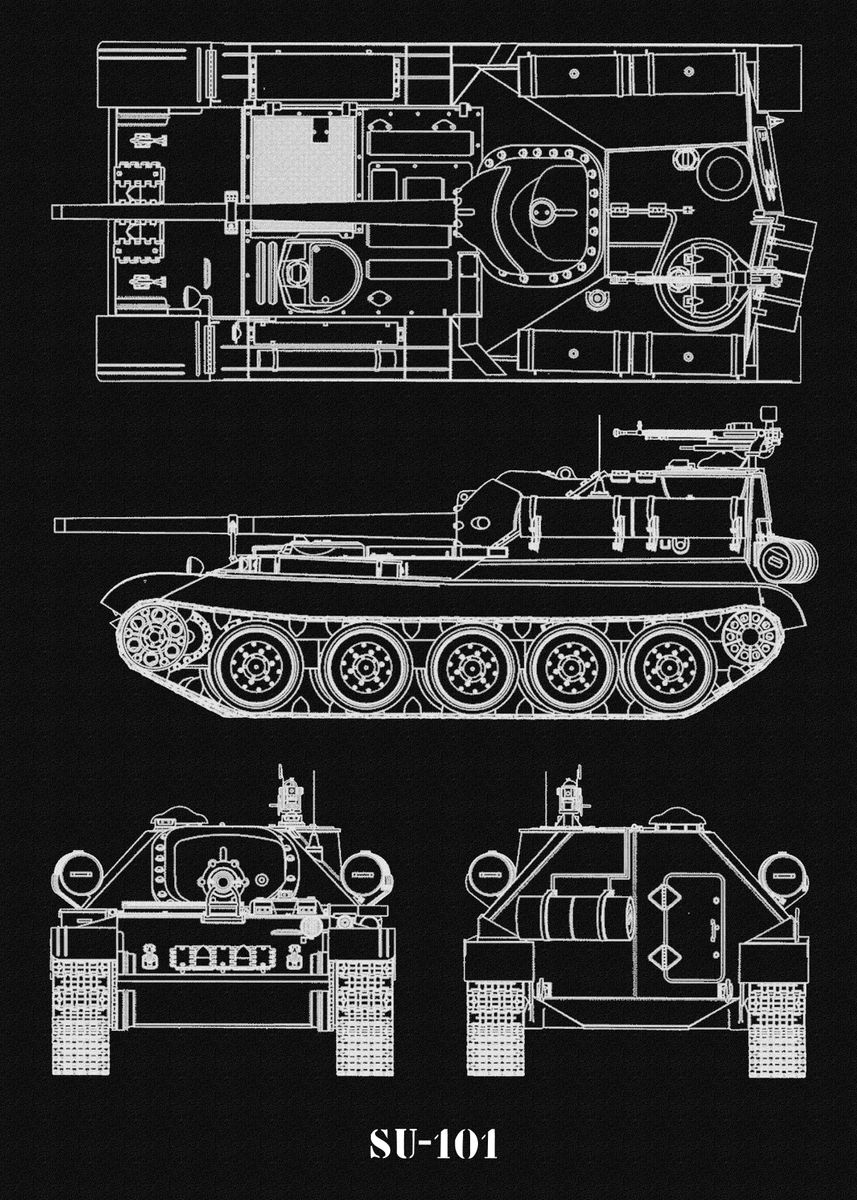 'SU 101' Poster, picture, metal print, paint by Blueprint Expert | Displate