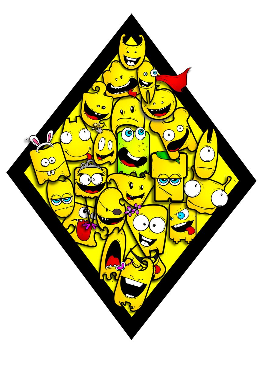 'Happy Daze' Poster by Andrew Driver | Displate