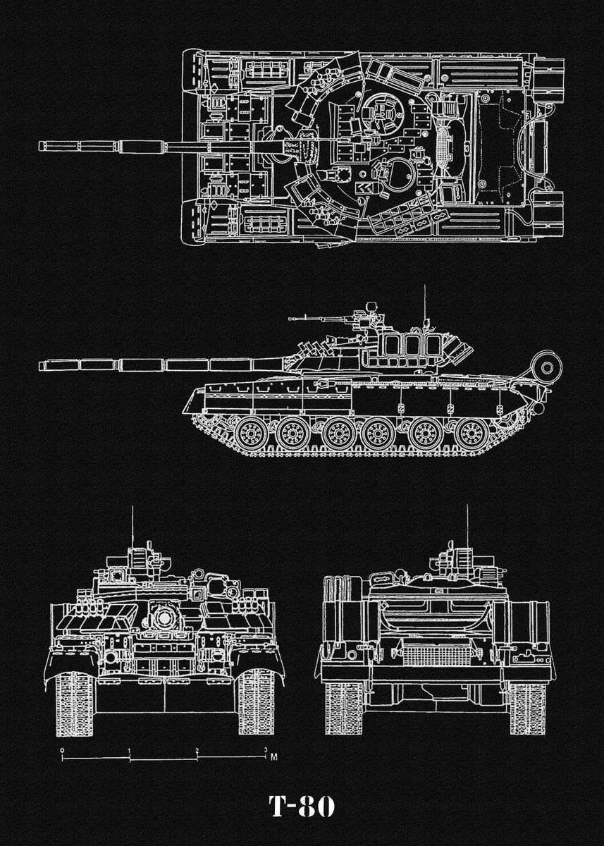 'T 80' Poster by Blueprint Expert | Displate