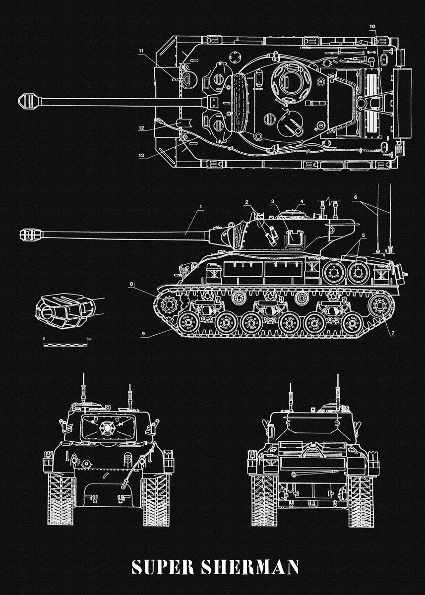 'SUPER SHERMAN' Poster, picture, metal print, paint by Blueprint Expert ...