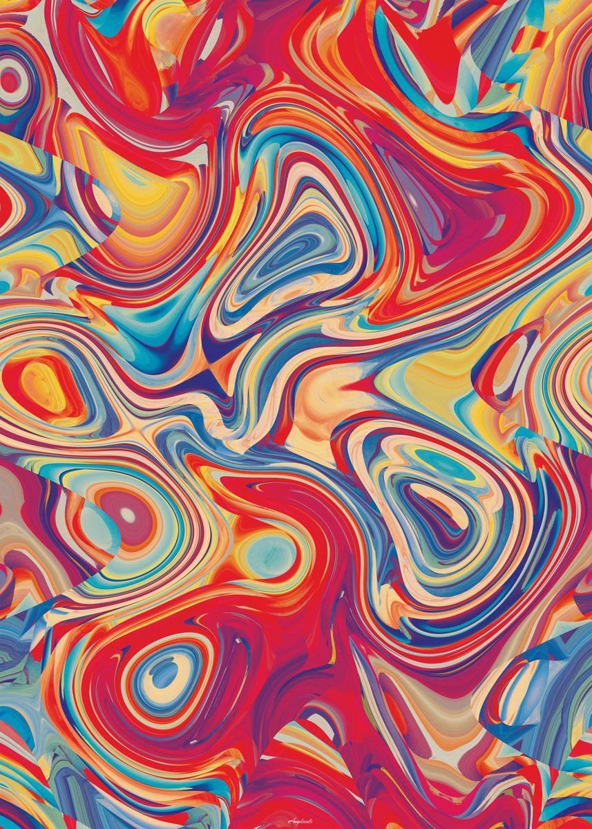 'WARP COLOR SOUNDS' Poster, picture, metal print, paint by Angelica fx ...