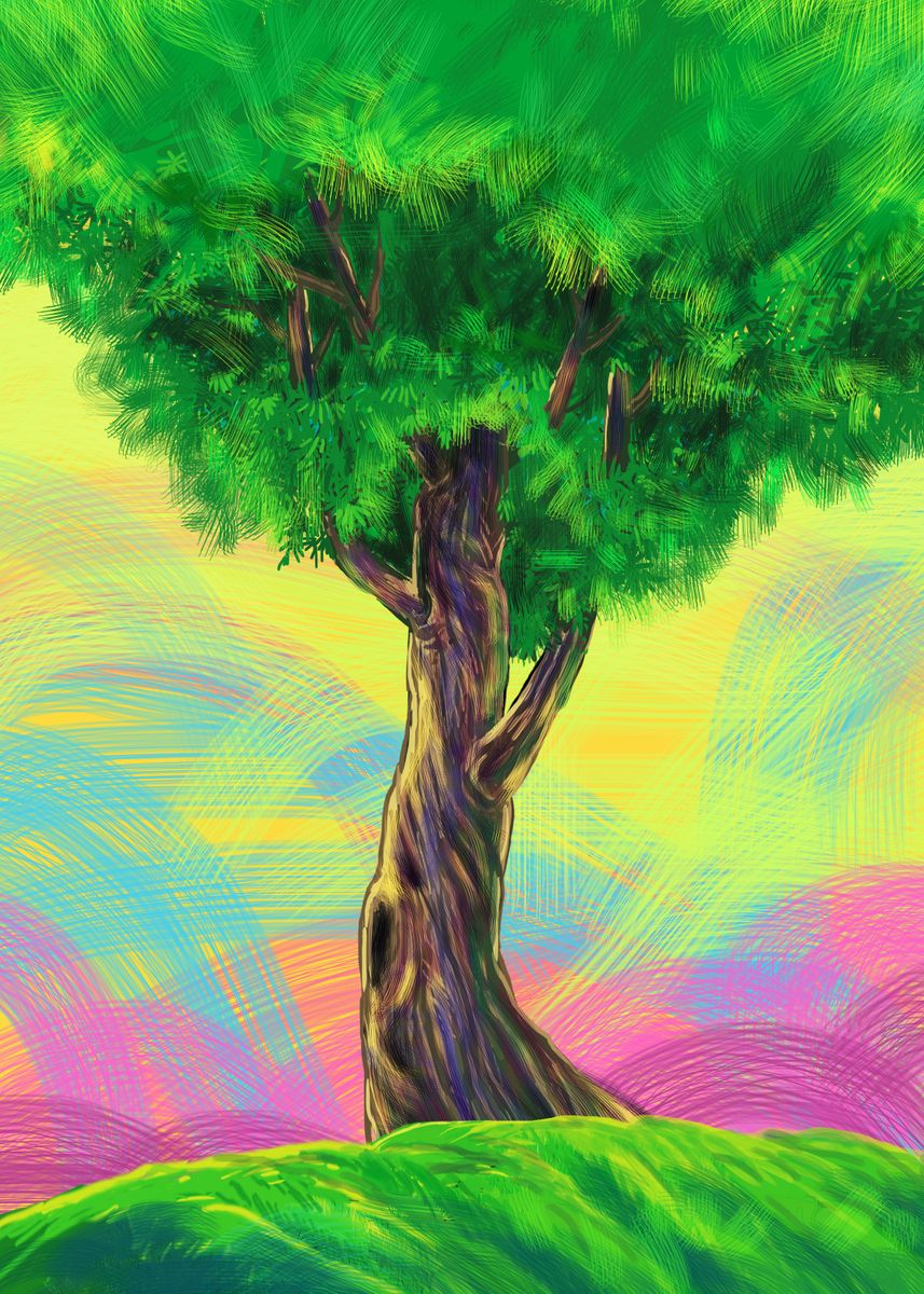 'Abstract tree art' Poster, picture, metal print, paint by azmeyart ...
