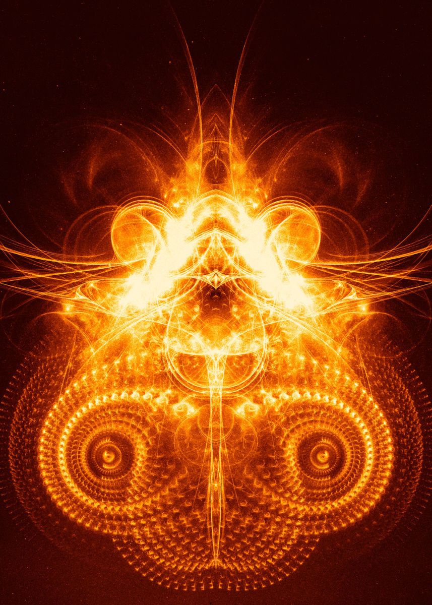 'Abstract Fire Artwork 07' Poster, picture, metal print, paint by ...