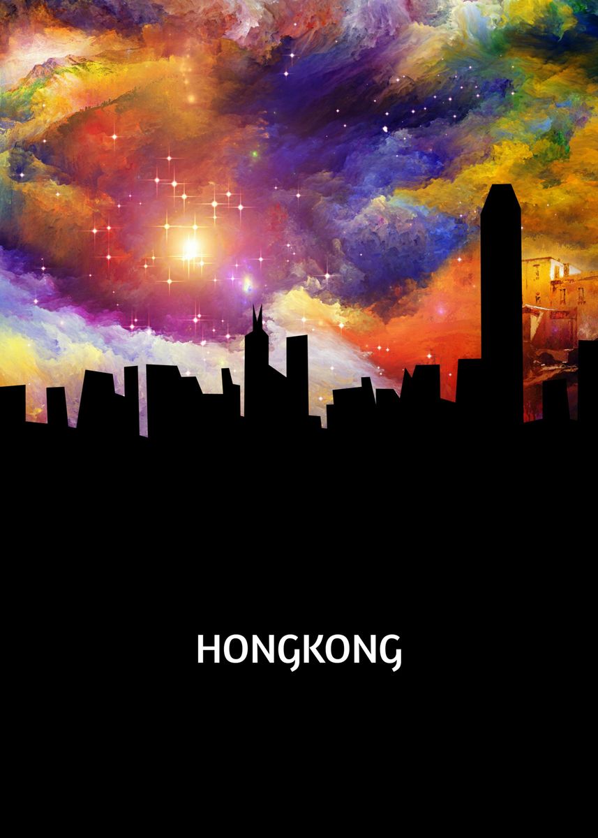 'Hongkong' Poster by Skyline Studio | Displate